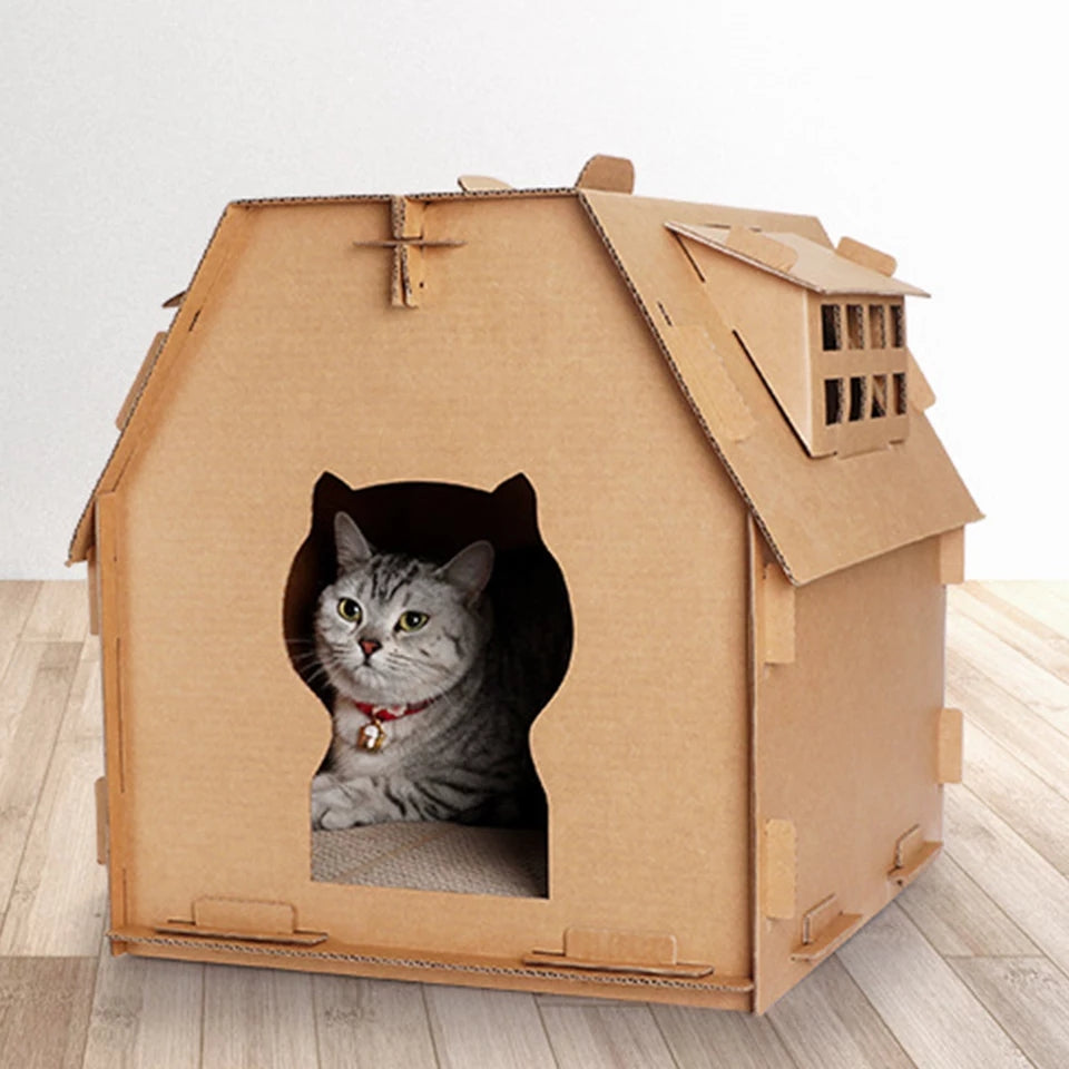 CASA PARA GATO DE CARTÓN MODELO SWEET – cartonclickshop